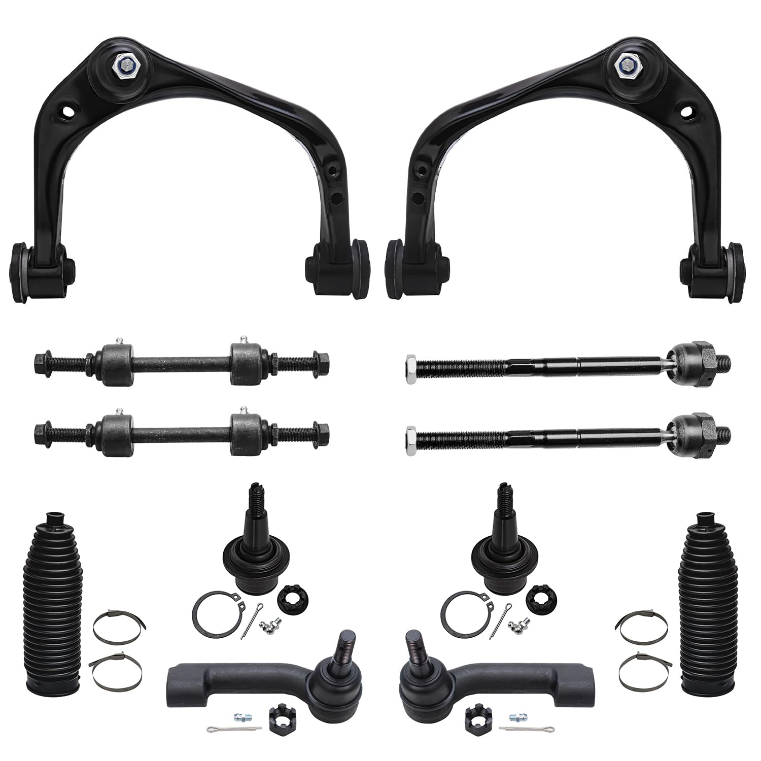 Amazon.com: Detroit Axle - 4WD Front End 12pc Suspension Kit for 2015 ...