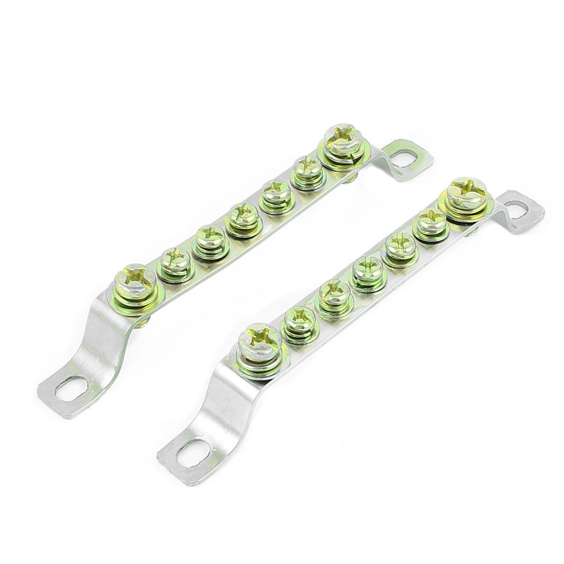 Uxcell 2pcs Single Row 7 Holes Ground Wire Bridge Shape Copper Screw ...
