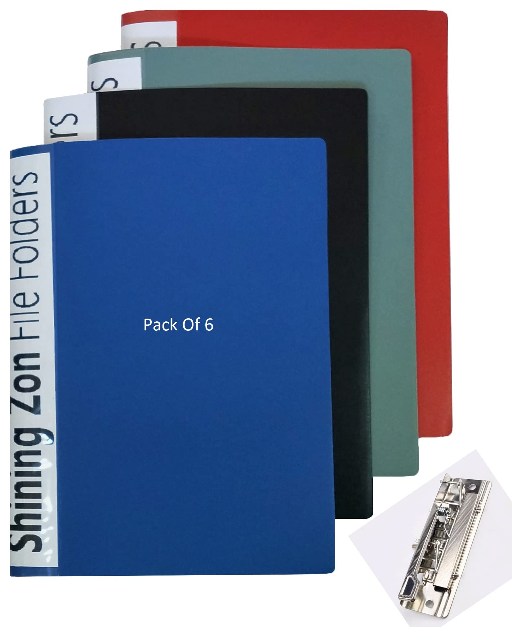 Shining Zon A4 Punchless Clip File with Pocket Timex Clip File Folder ...