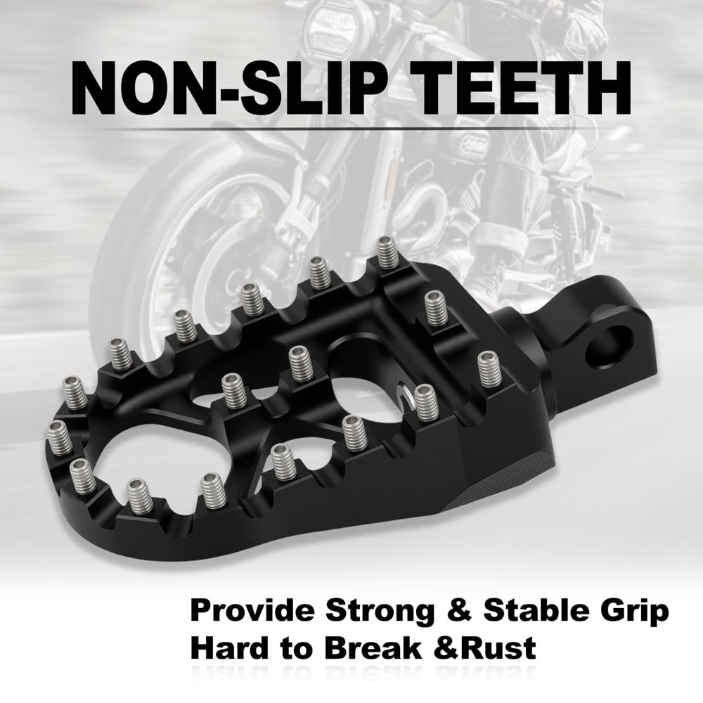 Snapklik.com : PUCKY CNC Wide Foot Pegs 360 Roating MX Chopper Bobber ...