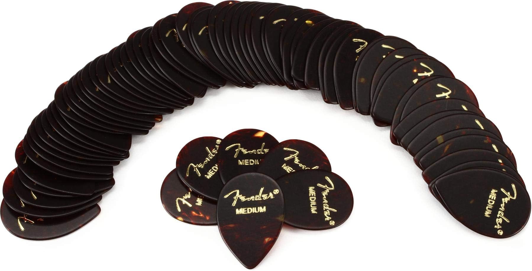 Amazon.com: Fender Tortuga Ultem Guitar Picks 351 Shape, Tortoise Shell ...