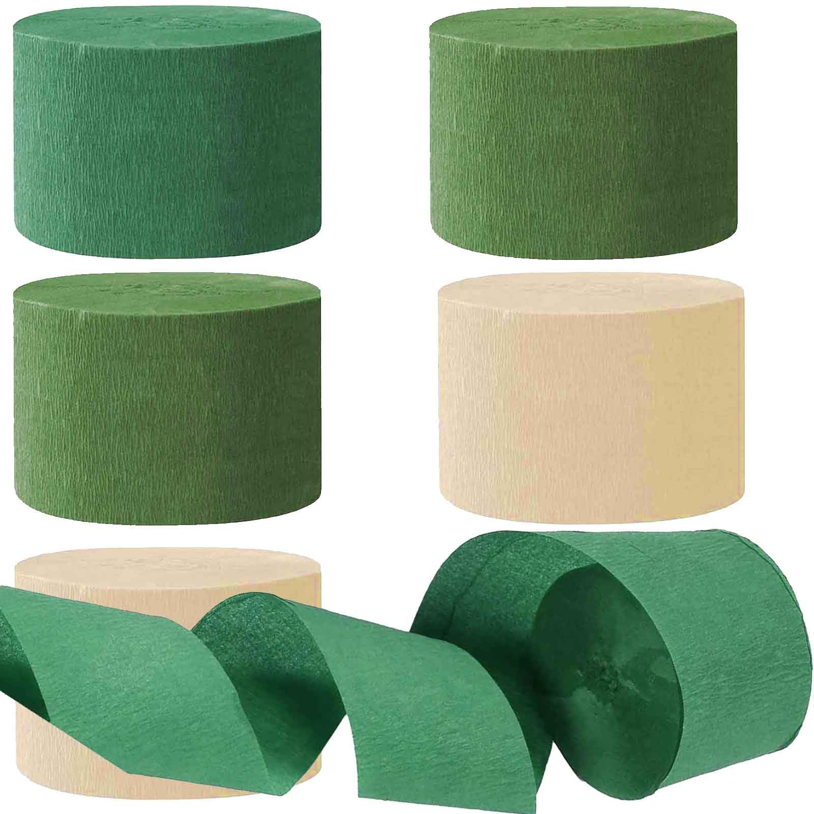 Amazon.com: We Moment Olive Green Sage Green Brown Crepe Paper ...