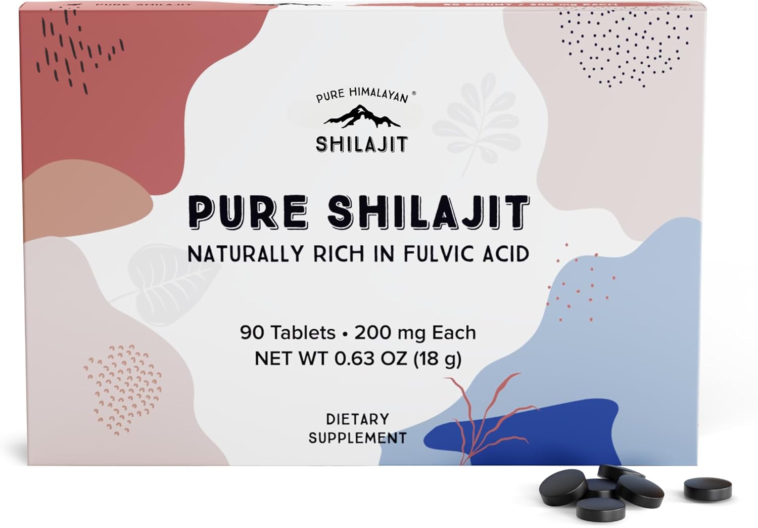 Amazon.com: Pure Himalayan Shilajit Dry Drops (90 Tablets - 200mg Each ...