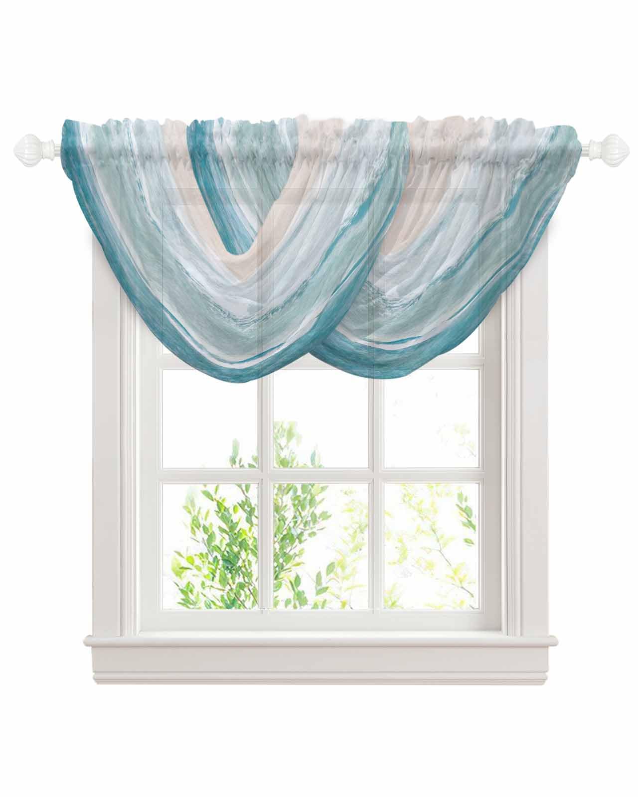 Amazon.com: Summer Beach Waterfall Valance for Windows/Living Room ...