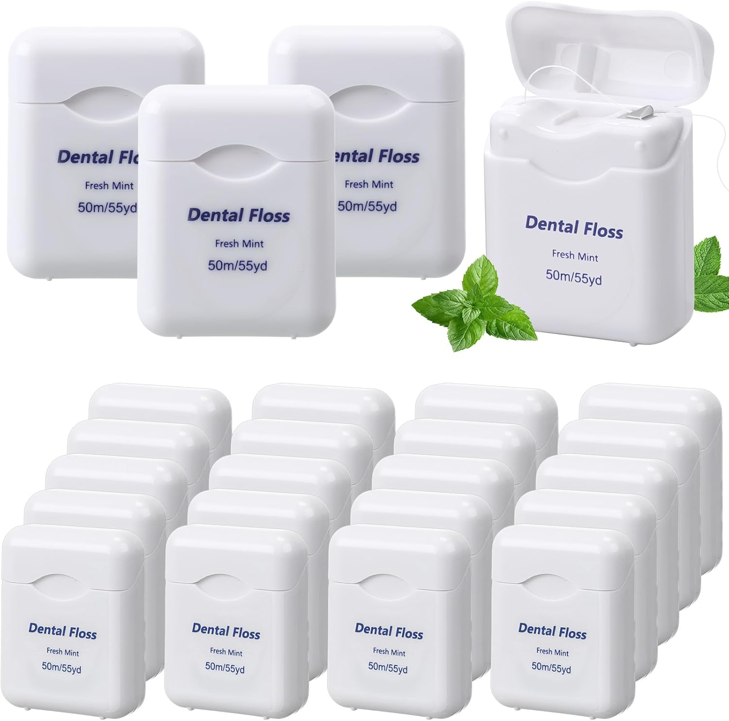 Amazon.com : Mimorou 24 Pack Dental Floss Bulk Travel Mint Flavored 50m ...