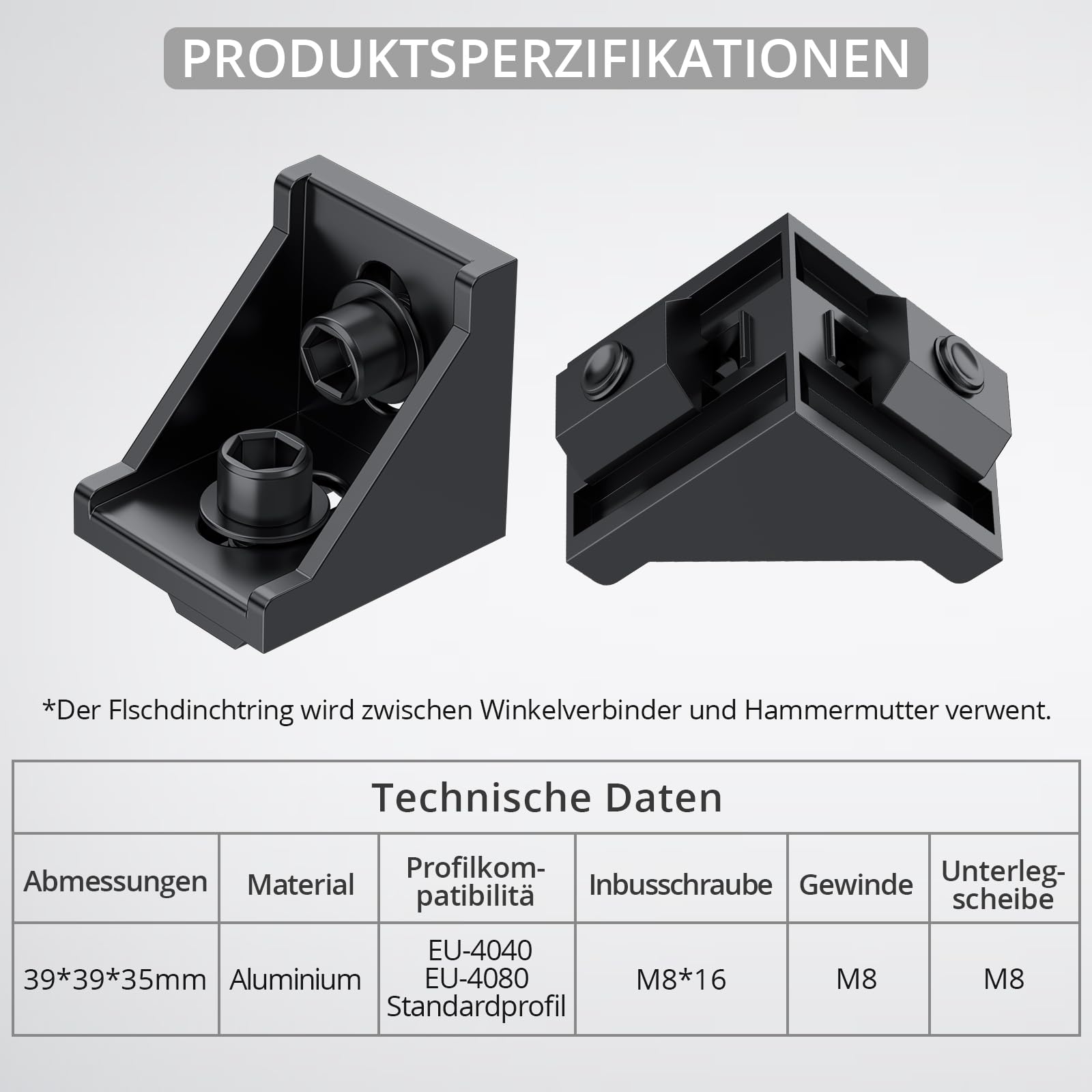 Snapklik.com : Justech 10PCS Aluminium Profile Angle 4040 Corner ...
