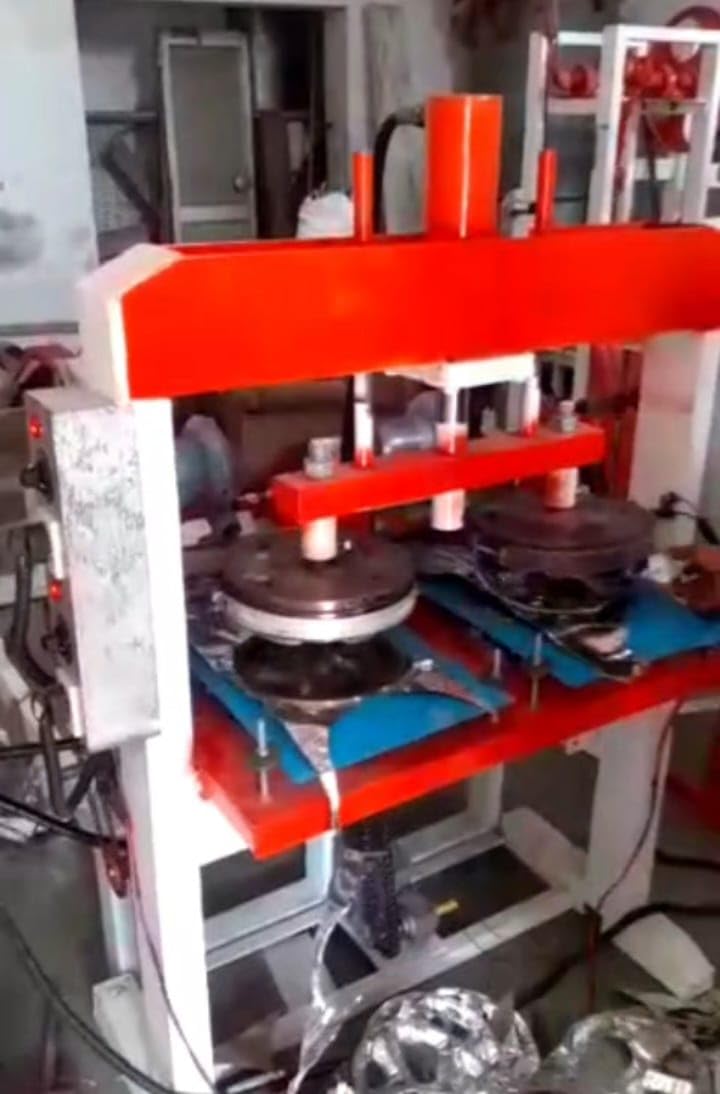 Fuly Automatic Hydrualic Double Die Paper Plate Making Machine : Amazon ...