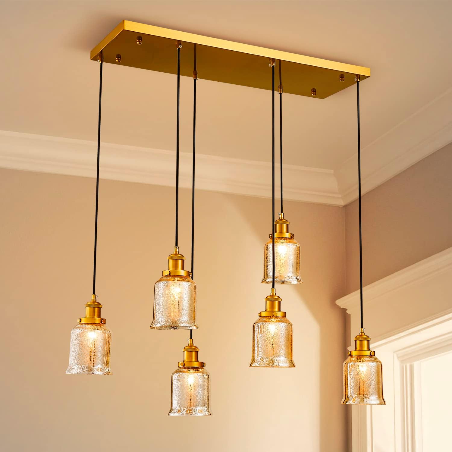 AGV LIGHTING CH017 Crystal Pedant Chandeliers, Modern Design Island Light Fixture, Perfect for ...