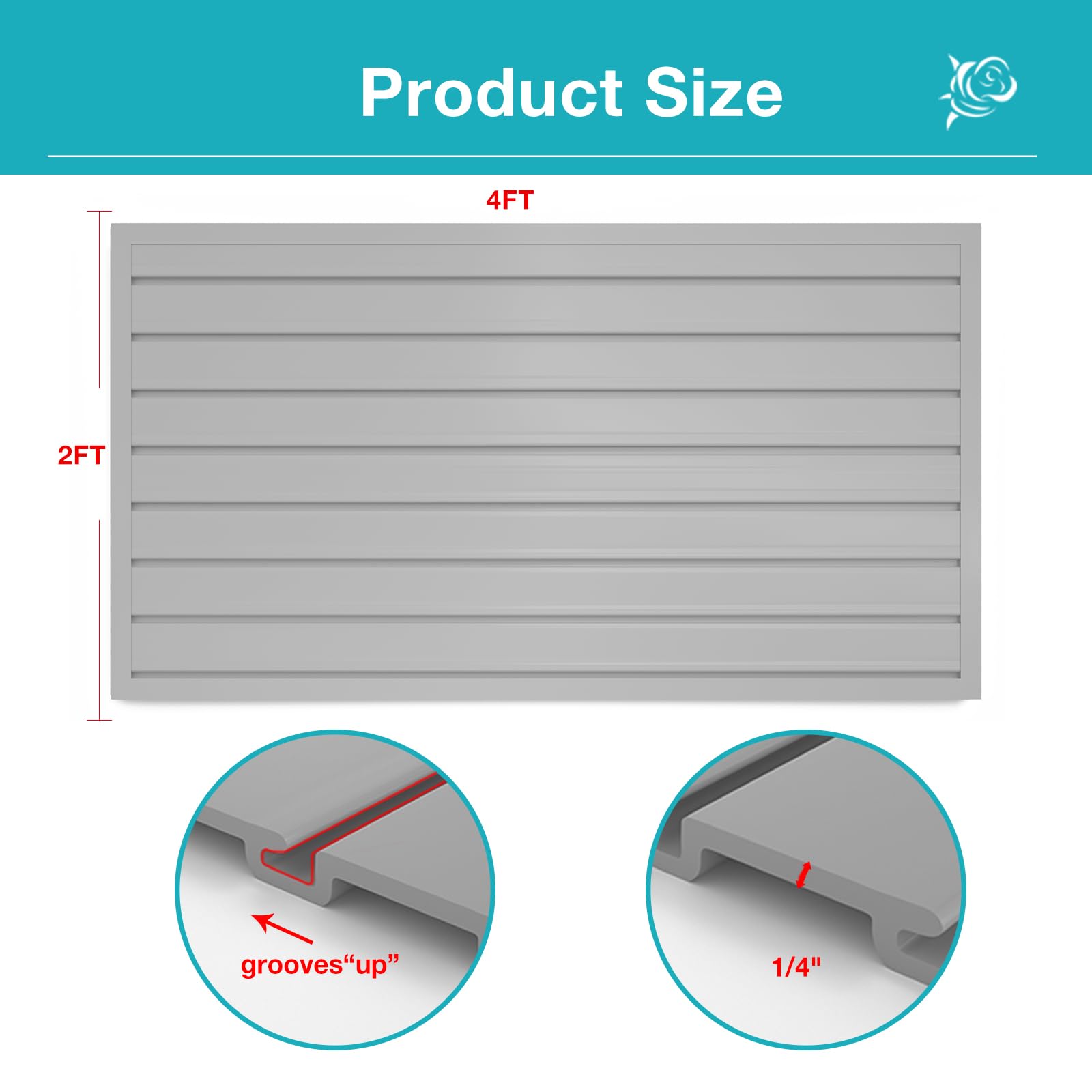 Snapklik.com : NeatiEase Slatwall Panel Wall Storage Systems, 2 X 4ft ...