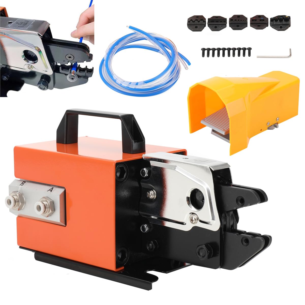 Lfhelper Pneumatic Crimping Tool, Air Powered Wire Terminal Crimping ...