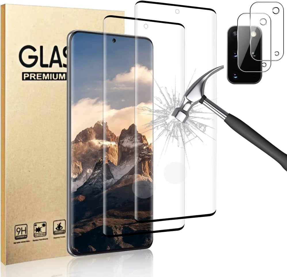 Amazon.com: (2+2 Pack) Galaxy S20 Plus Screen Protector and Camera Lens ...