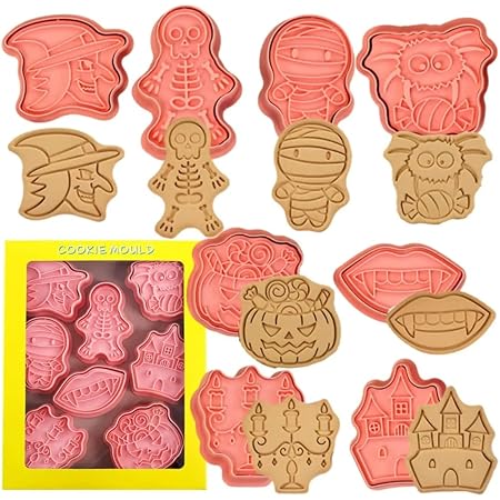 8 stück Halloween Ausstecher-Set, Ausstechformen Kürbis Fledermaus ...