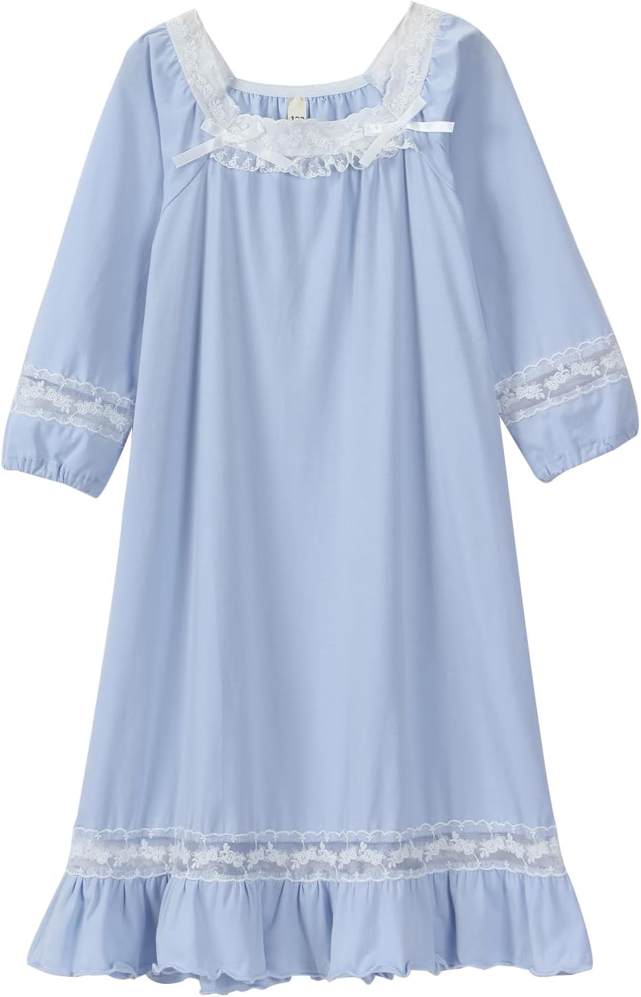 Amazon.com: Girls Nightgowns Long Sleeves Sleepwear Cotton Plaid ...