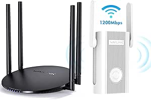 Amazon.com: AC1200 WiFi Router and WiFi Extender Bundle : Electronics