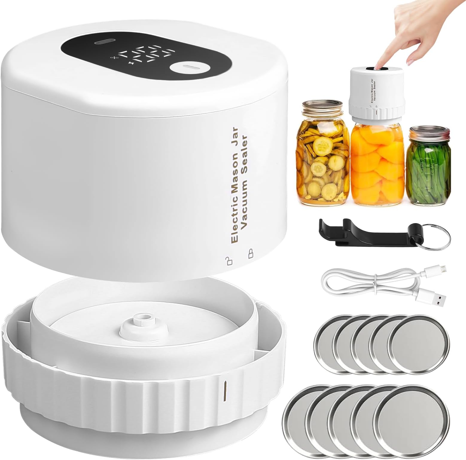 Amazon.com: Nutri-Seal Electric Jar Vacuum Sealer Kit - Electric Vacuum ...