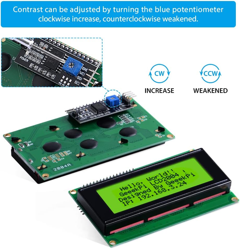 GeeekPi IIC I2C LCD Display Module with Yellow Philippines | Ubuy