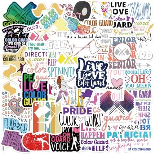 Amazon.com: 50PCS Color Guard Stickers,Water Bottles Scrapbook Stickers ...