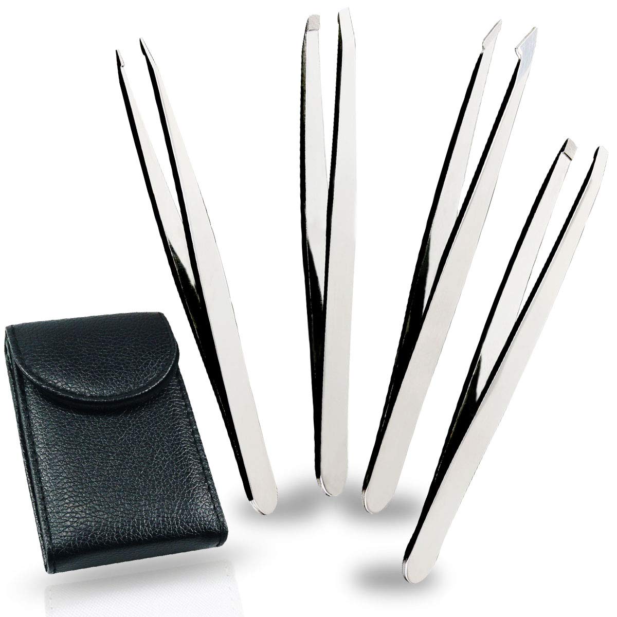 Dr.nail Professional Stainless Steel Tweezers Set,4Pcs Precision ...
