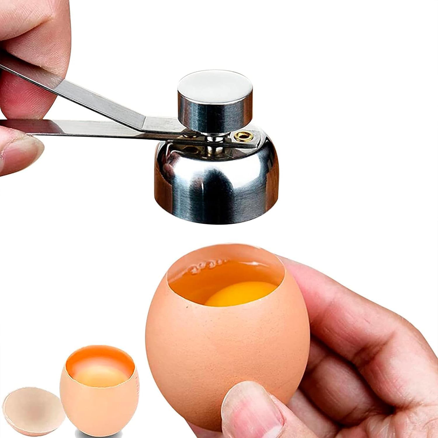 Shell Opener, Egg Opener, Stainless Steel Eggshell, Cutter Handheld Egg ...