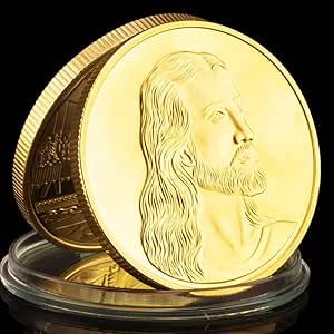 Amazon.com: Gold Plated Jesus Chris Last Supper Coin Christian ...