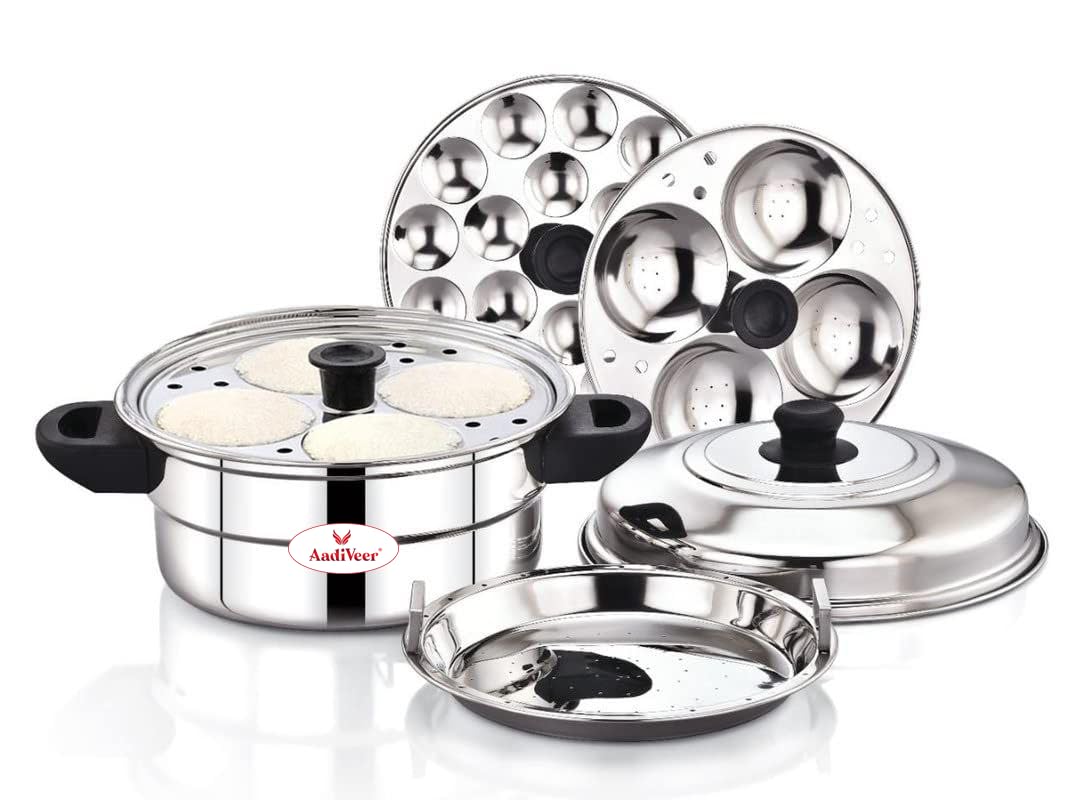 AadiVeer Stainless Steel idli Cooker/idli Pot/idli Maker With Idiyappam ...