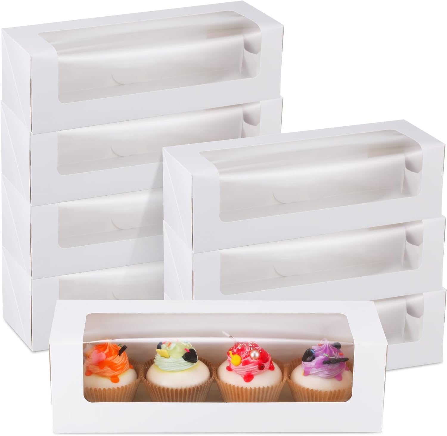 Amazon.com: Cookie Boxes Swiss Roll Cake Box Cake Boxes White Bakery ...