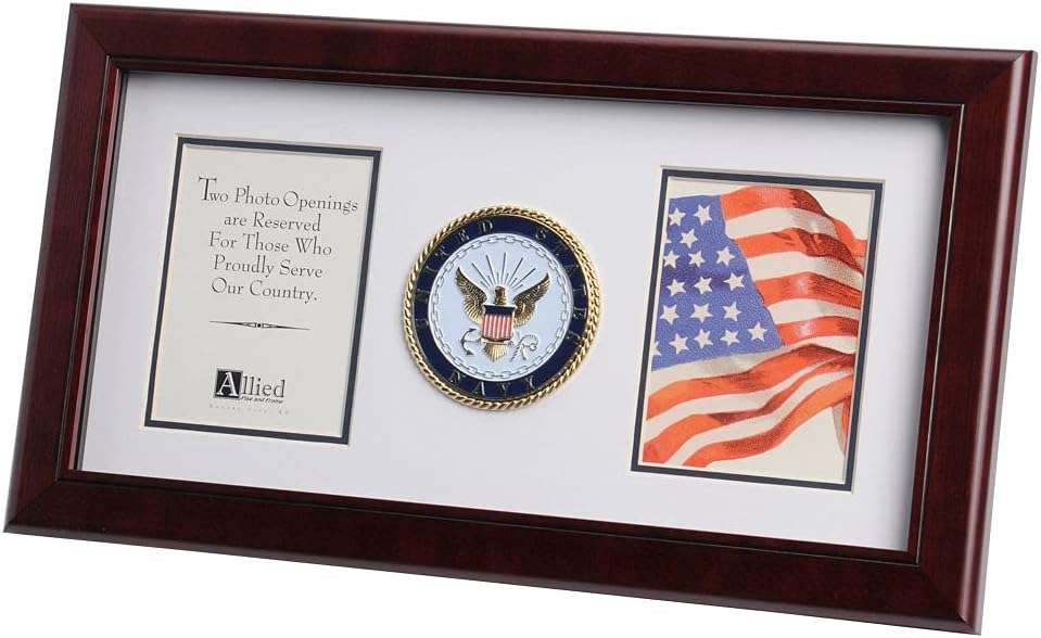 Amazon.com - Allied Frame US Navy Medallion Double Picture Frame - Two ...