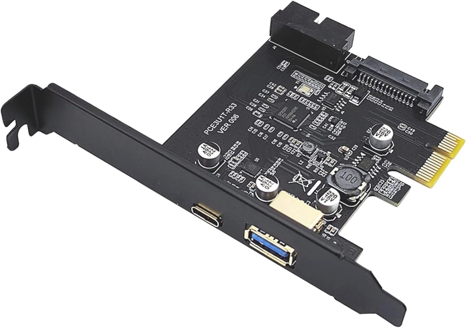 Amazon.co.jp: USB3.0 pe CフロントアダプタカードPCIE 内部19ピンアダプタカード付き RENESAS ...