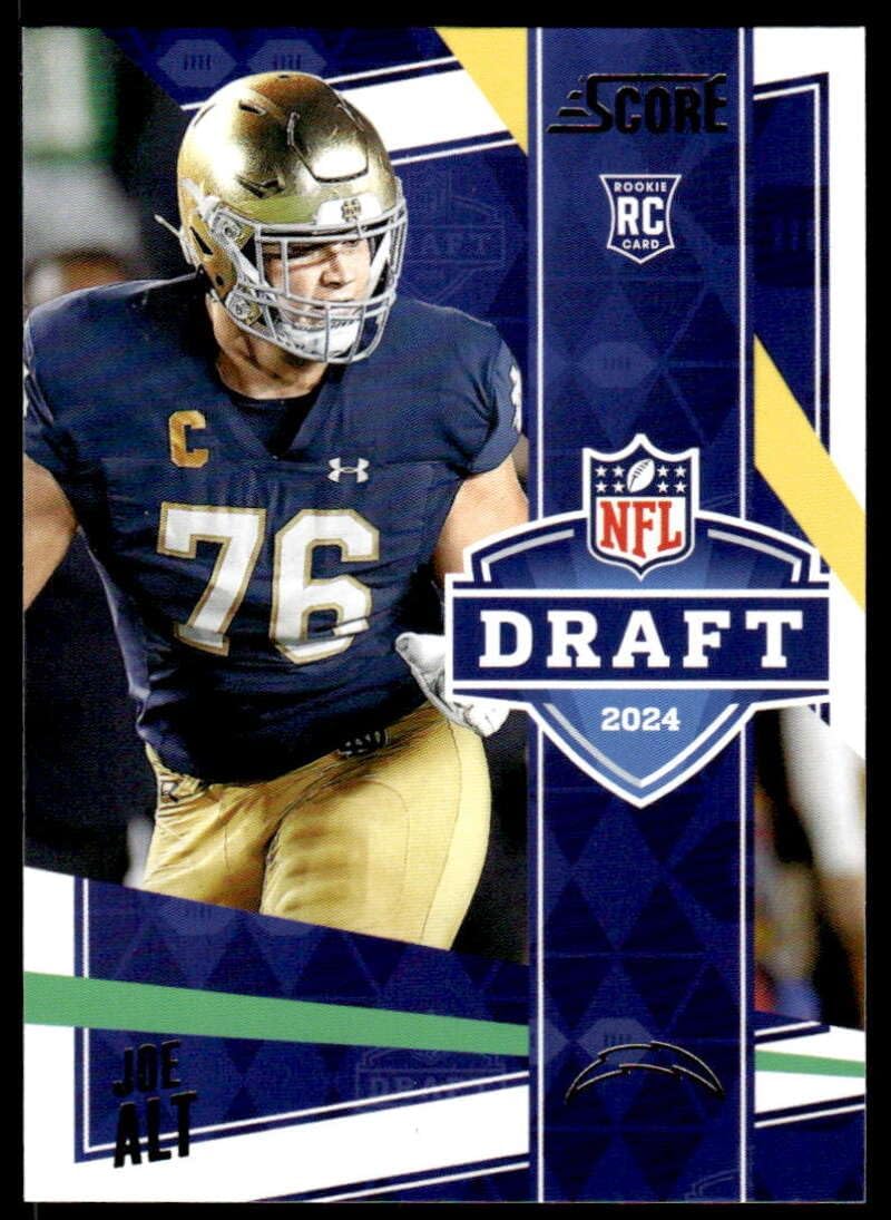 Amazon.com: 2024 Score NFL Draft #5 Joe Alt NM-MT LA Chargers Football ...