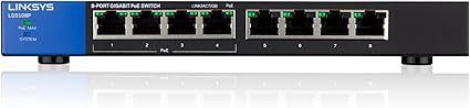 Amazon.com: Linksys LGS108P: 8-Port Business Desktop Gigabit PoE+ ...