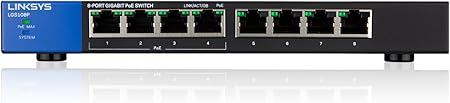 Amazon.com: Linksys LGS108P: 8-Port Business Desktop Gigabit PoE+ ...