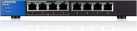 Amazon.com: Linksys LGS108P: 8-Port Business Desktop Gigabit PoE+ ...