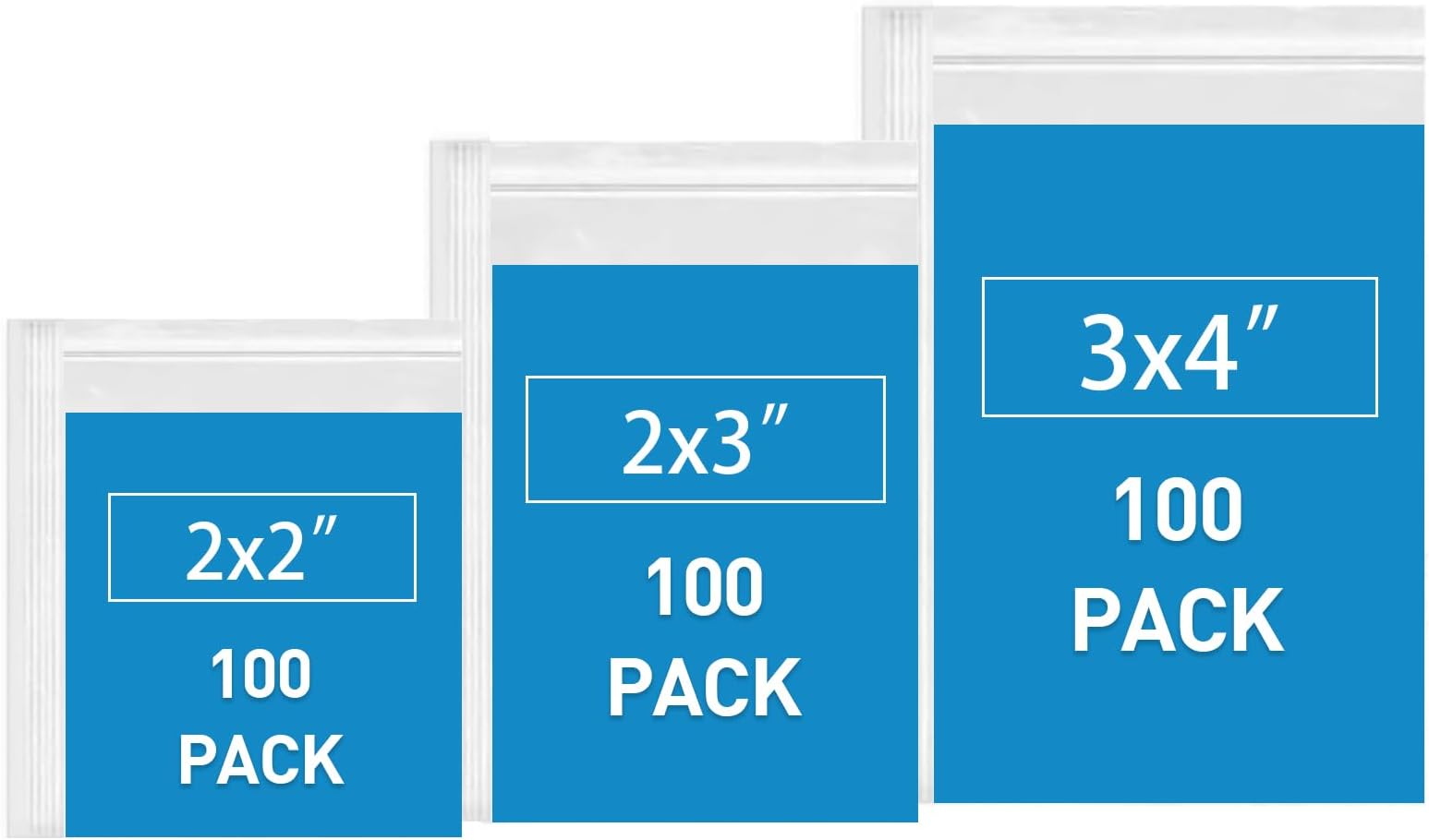 Amazon.com: Small Plastic Bags, 400 PCS Mini Baggies, 4 Assorted Sizes ...