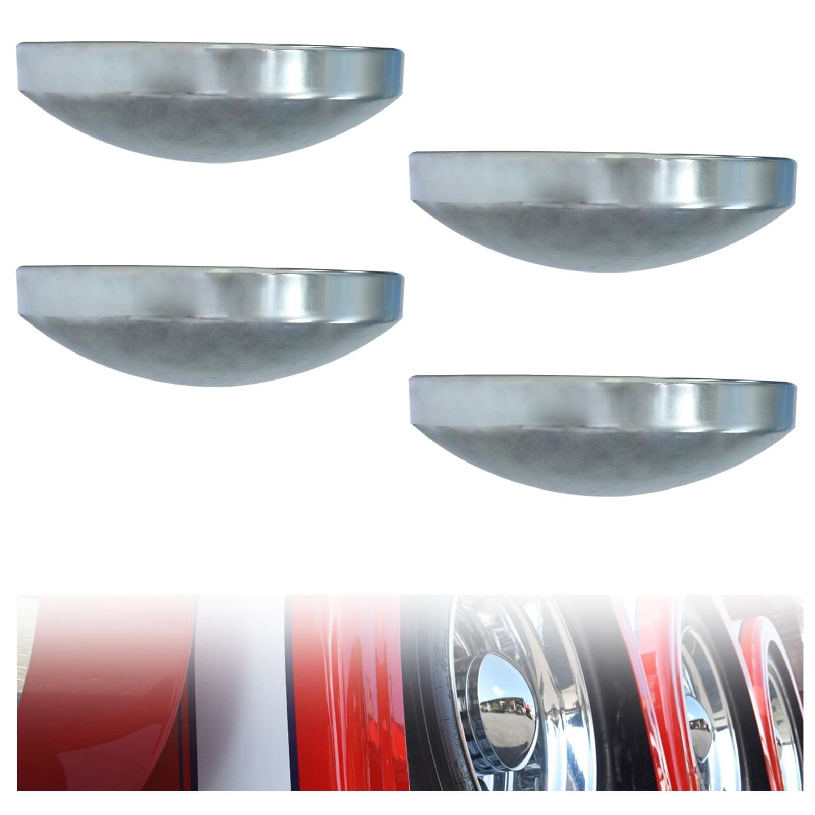 Amazon.com: 4PCS 8" Dome Style Hub Caps-Dome Semi Truck Wheel Covers ...