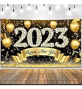 Amazon.com: Big 2 Pieces Happy New Year Banner - 72x12 Inch New Year ...