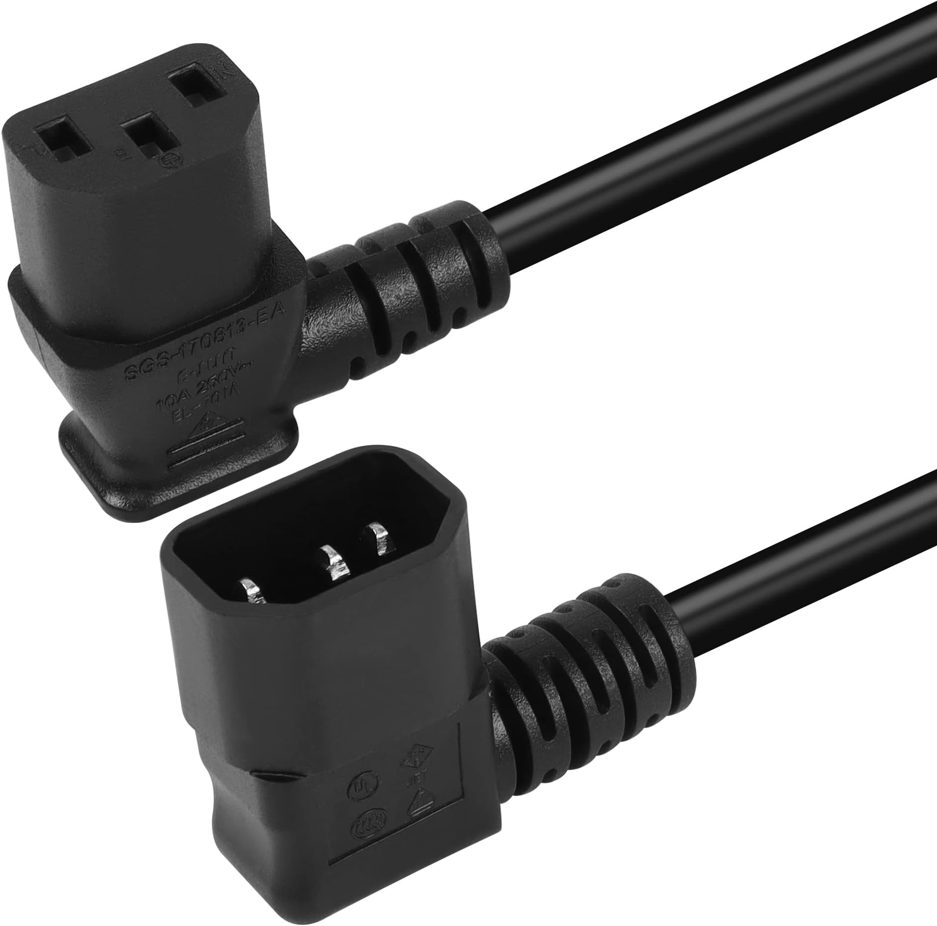 Amazon.com: Cable Matters 2-Pack Computer to PDU Power Extension Cord ...