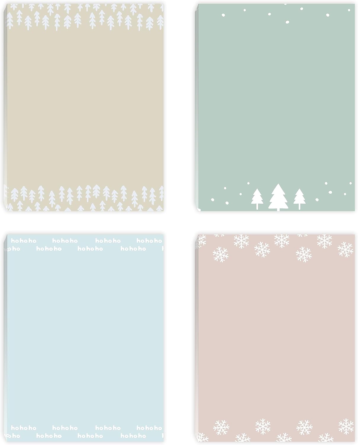 Amazon.com: easykart labels Christmas Notepad Winter Theme Holiday ...