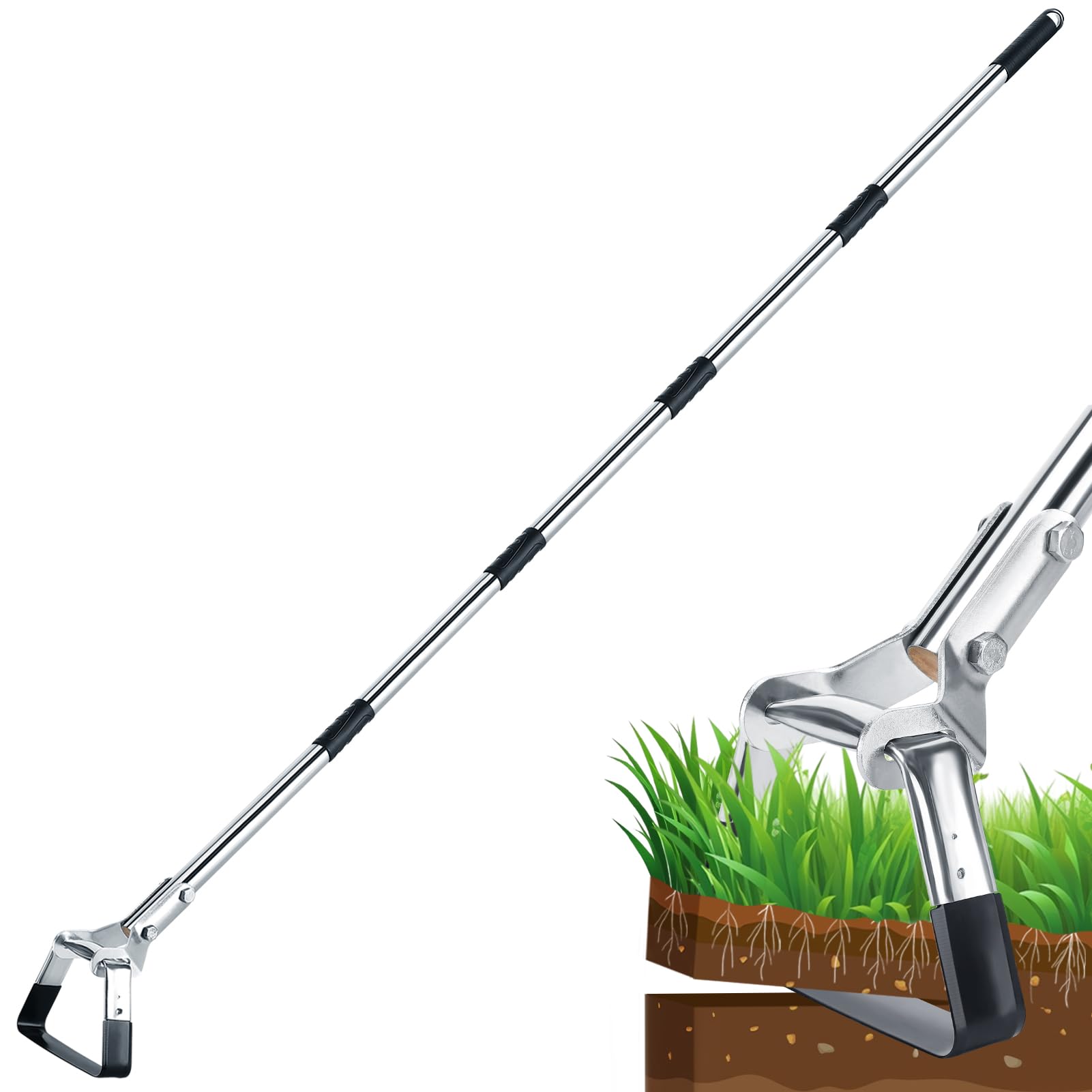 Amazon.com : Garden Hoe, Heavy Duty Reinforced Iron Weeding Tool with ...