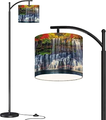 LOPYEIJFG Modern Arc Floor Lamp with Dimmer Mid Century Dynamic Autumn ...