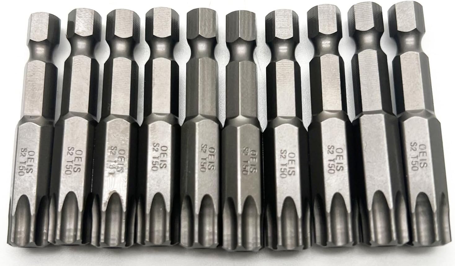 XMHF 10 Piece 50mm Long 1/4 Inch Hex Shank T50 Torx Head Magnetic Screw ...