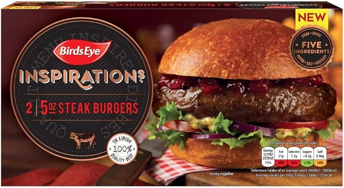 Birds Eye Inspirations 2 Steak Burgers, 284g (Frozen) : Amazon.co.uk ...