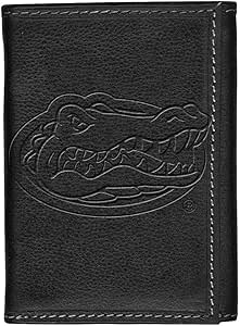 Amazon.com: University of Florida Gators Leather Tri-Fold Wallet Black ...