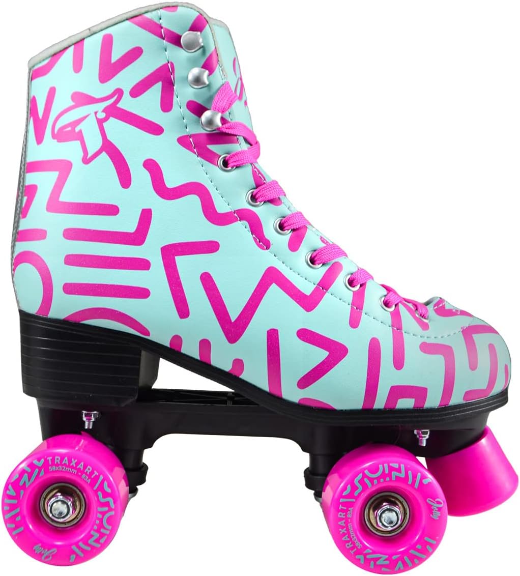 Patins Quad Traxart Jolly Acqua e Rosa - 58mm x 32mm ABEC-7 : Amazon ...