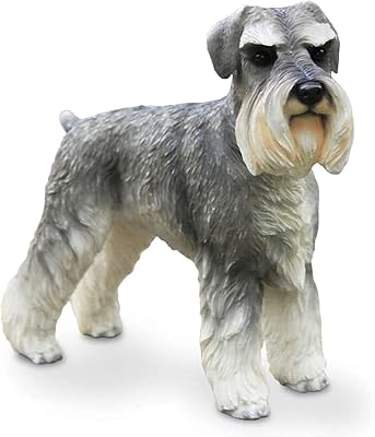 Ebros Realistic Miniature Schnauzer Puppy Statue 6.5" Tall Animal Dog ...