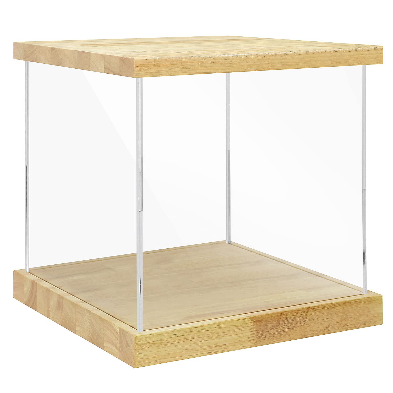 Amazon.com: Clear Acrylic Display Case with Solid Butcherblock Base and ...