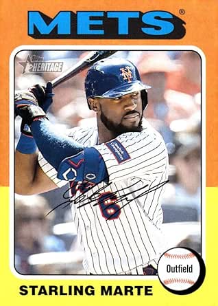 Amazon.com: 2024 TOPPS HERITAGE #266 STARLING MARTE NEW YORK METS ...