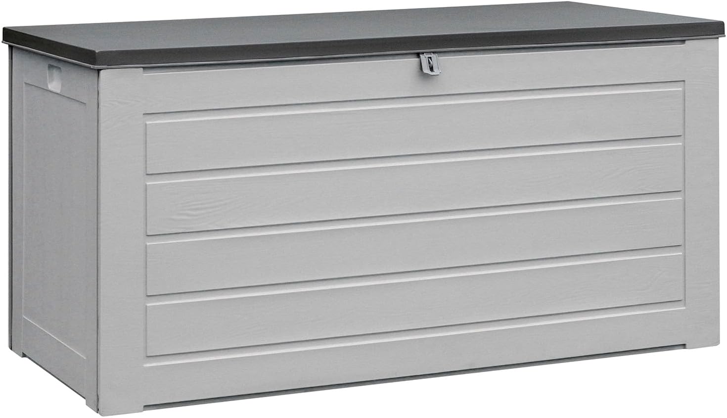Garden Store Direct Grey 680L PP Outdoor Storage Box Container With Gas ...