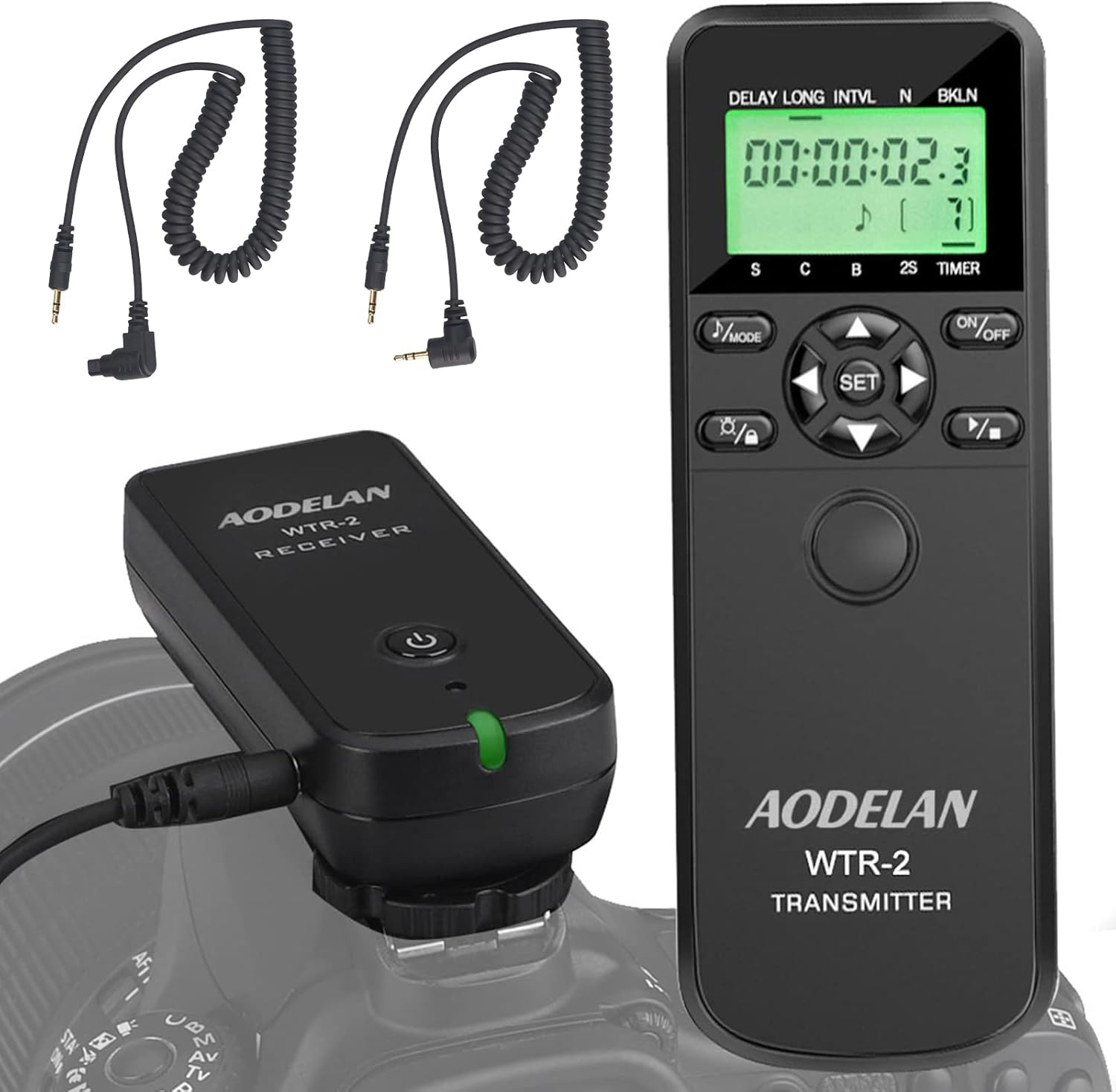 AODELAN Intervalómetro de disparo de control remoto inalámbrico para ...