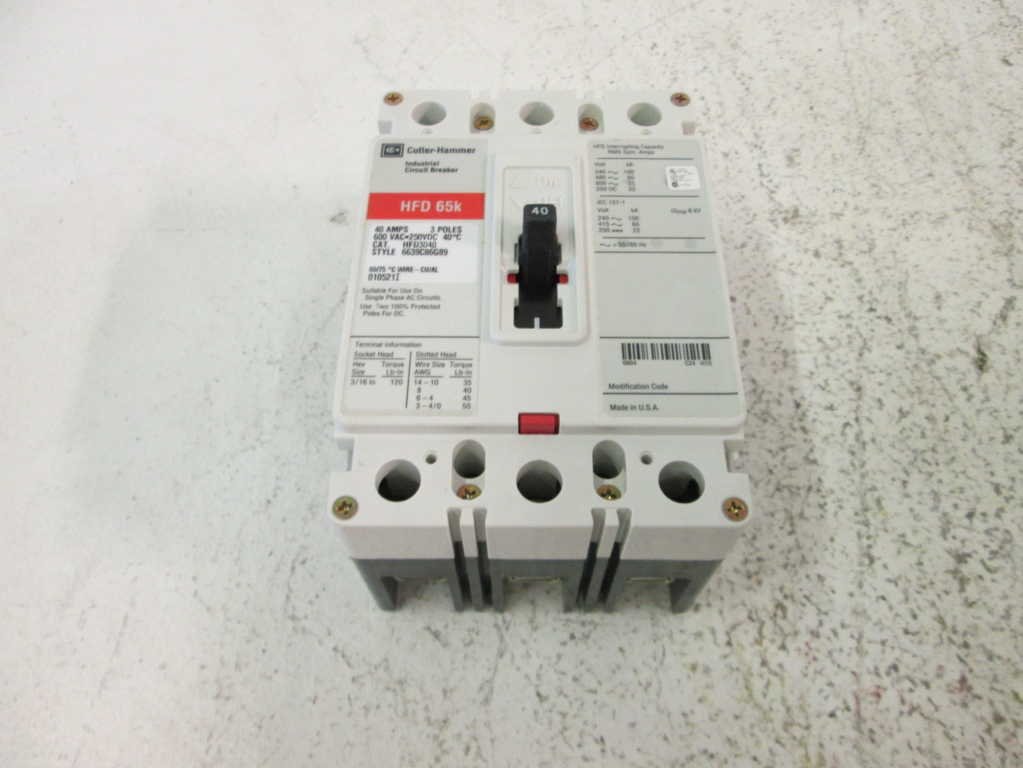 HFD3040 65k Rated, Series C, Eaton / Cutler-Hammer: Magnetic Circuit ...