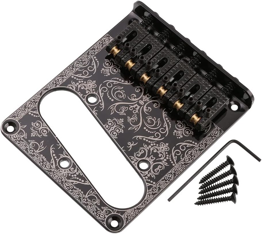 Amazon.com: TUOREN Black Telecaster Humbucker Bridge with 6 Roller ...